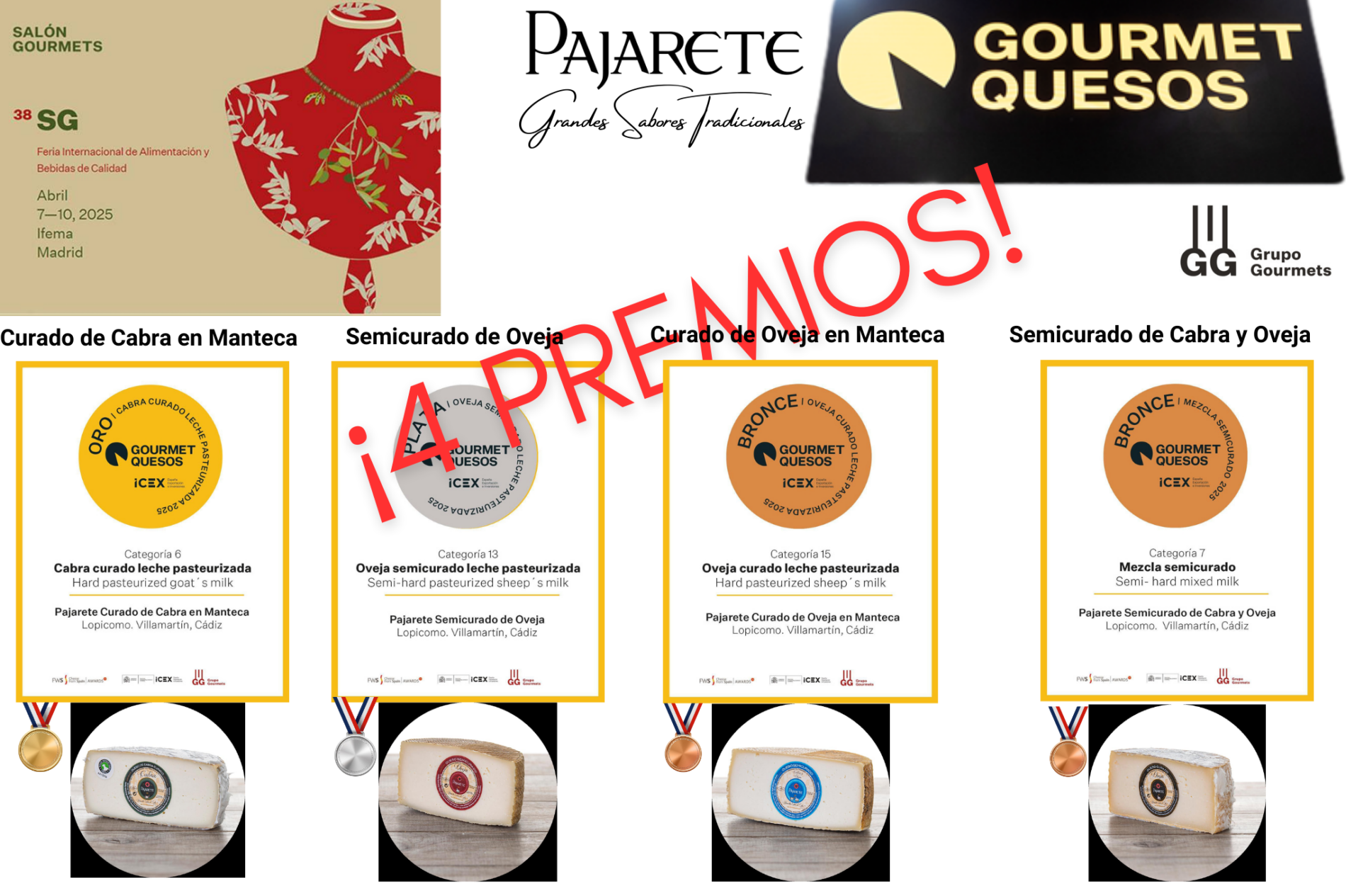 Quesos Pajarete | Mejor Queso de Cabra de España